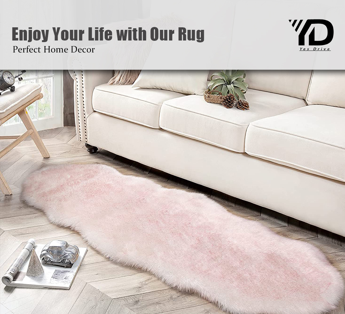 Ultra Soft Faux Fox Fur Rug Chair Couch Cover Area Rug for Bedroom ...