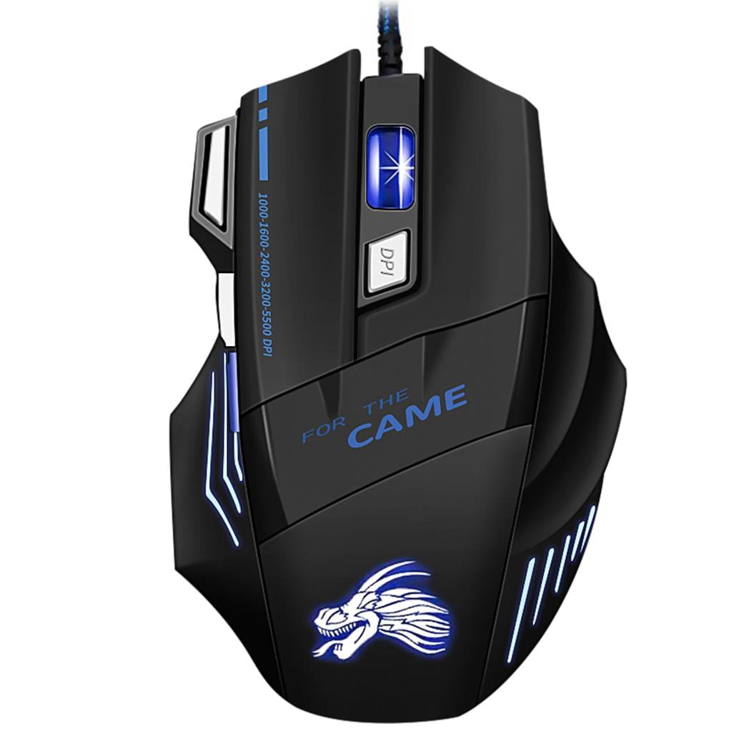 Linyer 5500DPI LED Optical Gaming Mouse USB Wired Gamer Mouse 7 Buttons ...