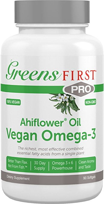 Greens First PRO Ahiflower Oil Vegan Omega-3, 30 Day Supply – 2250 mg ...