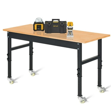 Height Adjustable Workbench, 48" L X 24" W, with Power Socket & 5FT ...