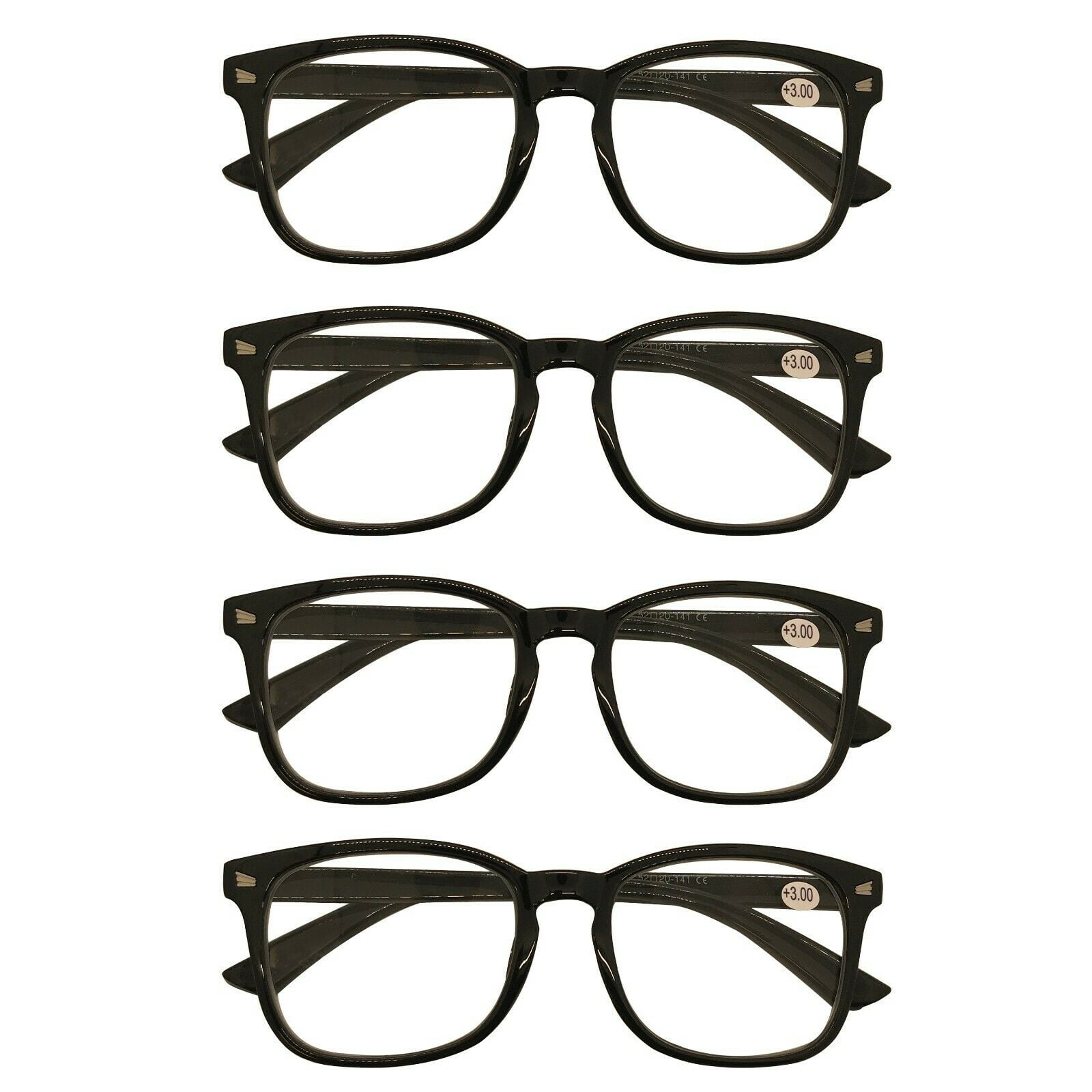 4 Packs Mens Womens Oval Round Frame Reading Glasses Blue Light ...