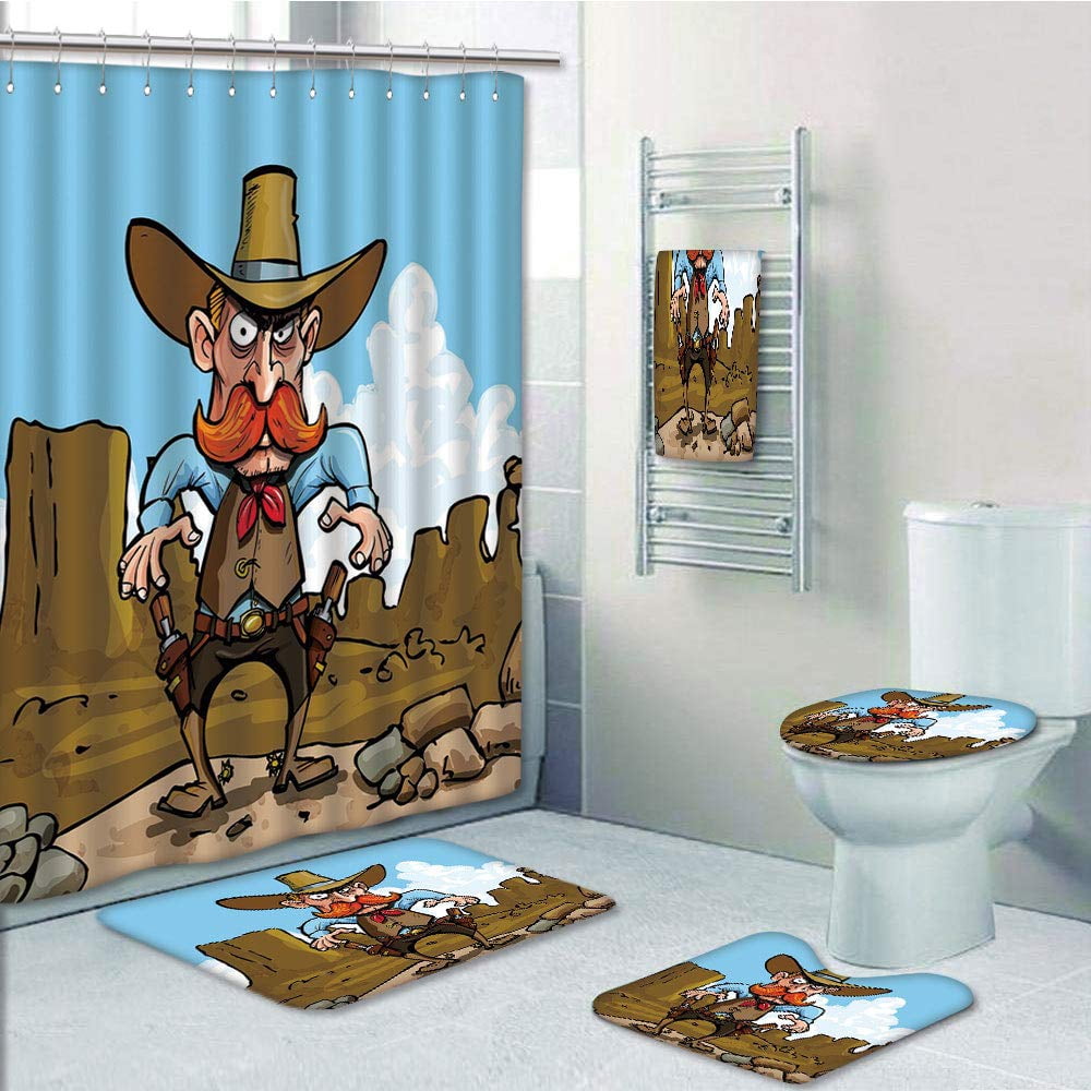 PRTAU Western Aggressive Cowboy Ready to Draw His in Cartoon ...