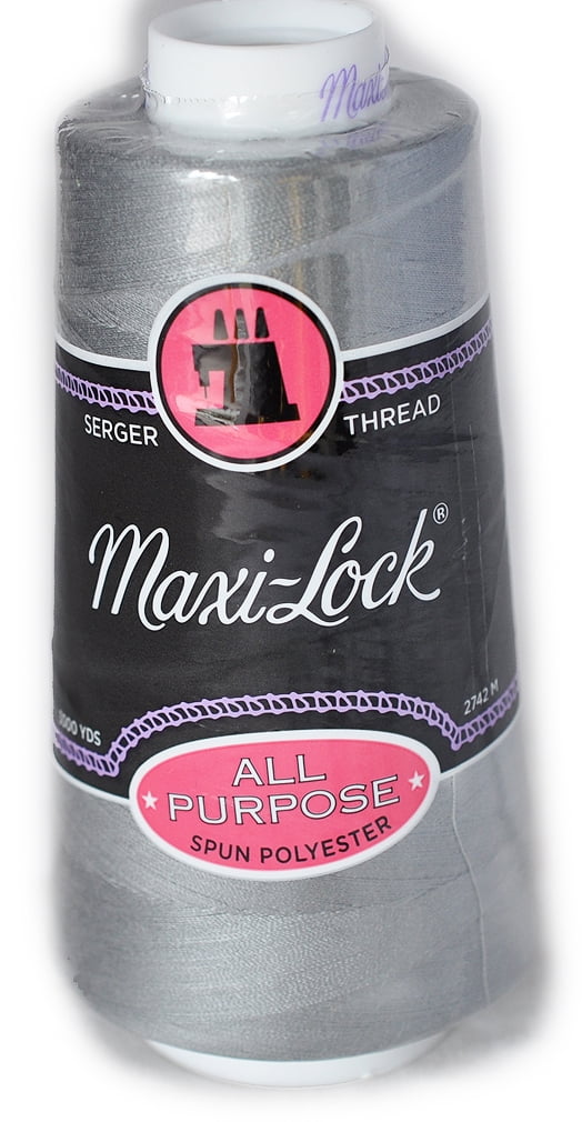 Maxi Lock All Purpose Thread Steel 8065 3000 YD Cone MLT-070 - Walmart.com