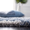 JessieMal Horizon Shag Collection Area Rug - 3' Round, Grey & Blue ...