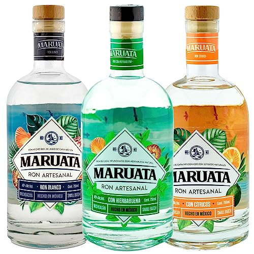 Pack de 3 Ron Blanco 750ml Ron Herbal 750ml Ron Cítrico 750ml MEXICAN ...