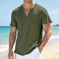 Bainana Summer V Neck Loose Fit T Shirts For Men Solid Color Short ...