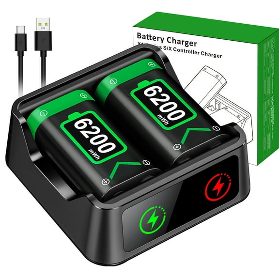 2Pack 5520mWh Xbox Rechargeable Battery & Charger Station for Xbox ...