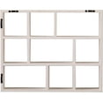 SOFE Wood White Shadow Box Frame with Shelves, 3 Tier Wall Shelving ...