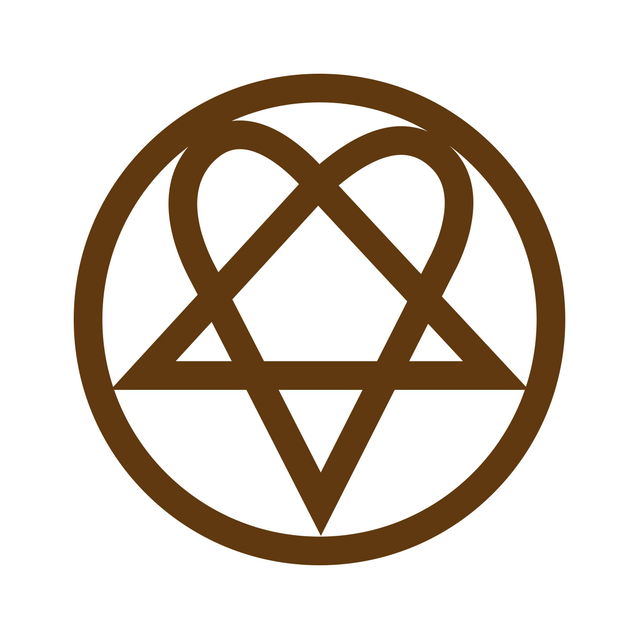 Heartagram Sticker Decal Die Cut - Self Adhesive Vinyl - Weatherproof ...