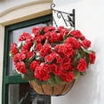 Agiufgs Artificial Geranium Flowers 2 Pack Silk Plastic, Uv Resistant ...