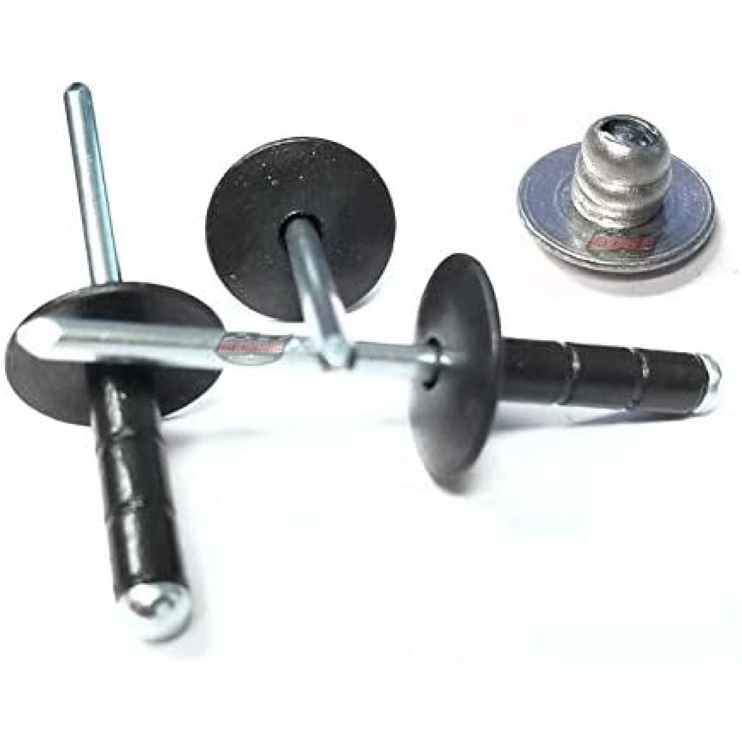 Black 3/16" Rivet Large Head Aluminum Steel Mandrel Multi Grip Rivets ...
