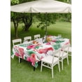 60x84 Inch Outdoor Tablecloth with Umbrella Hole Zipper Rectangle Pink ...