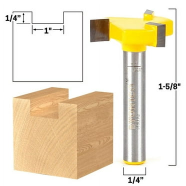 4 Bit Slot Cutter Router Bit Set - 1/4" Shank - Yonico 14481q - Walmart.com