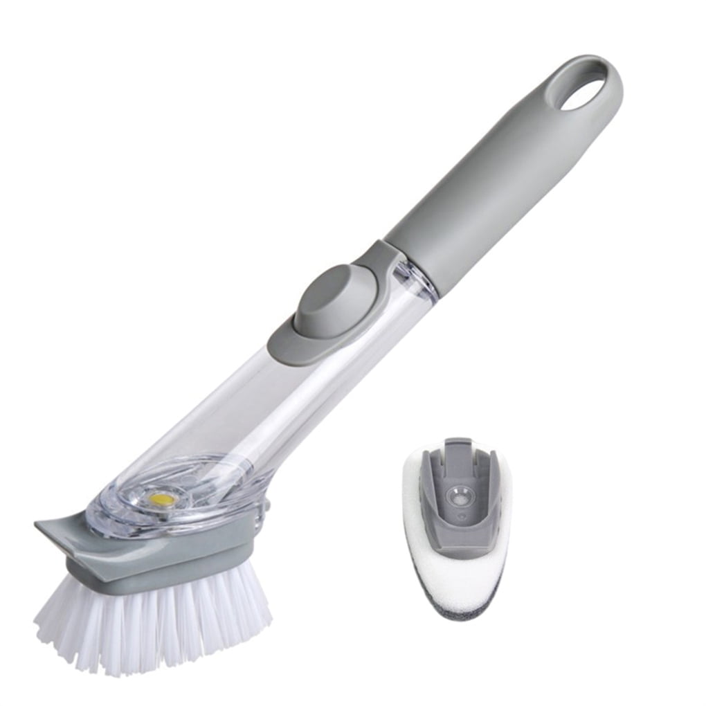 TureClos Dish Brush Cup Dishwashing Handheld Scrubber with Dispenser ...