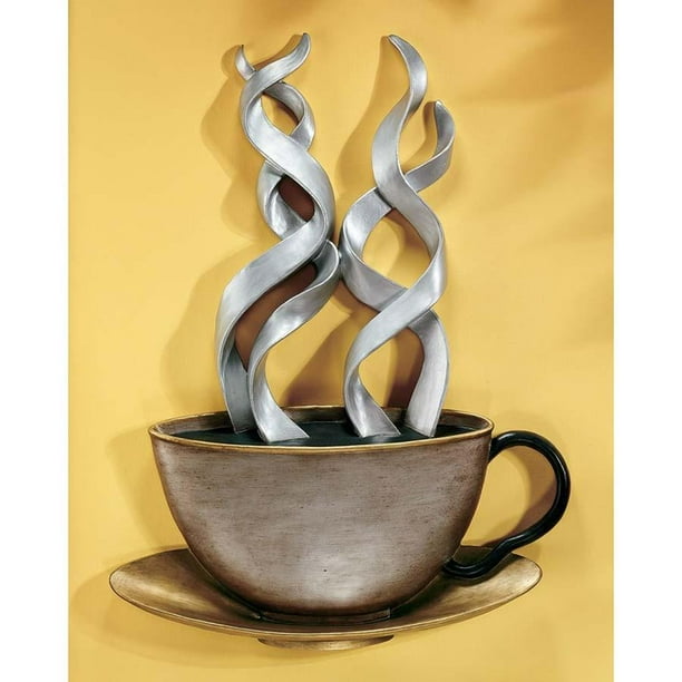 23" Cup of Coffee Wall Sculpture Statue Décor - Walmart.com - Walmart.com