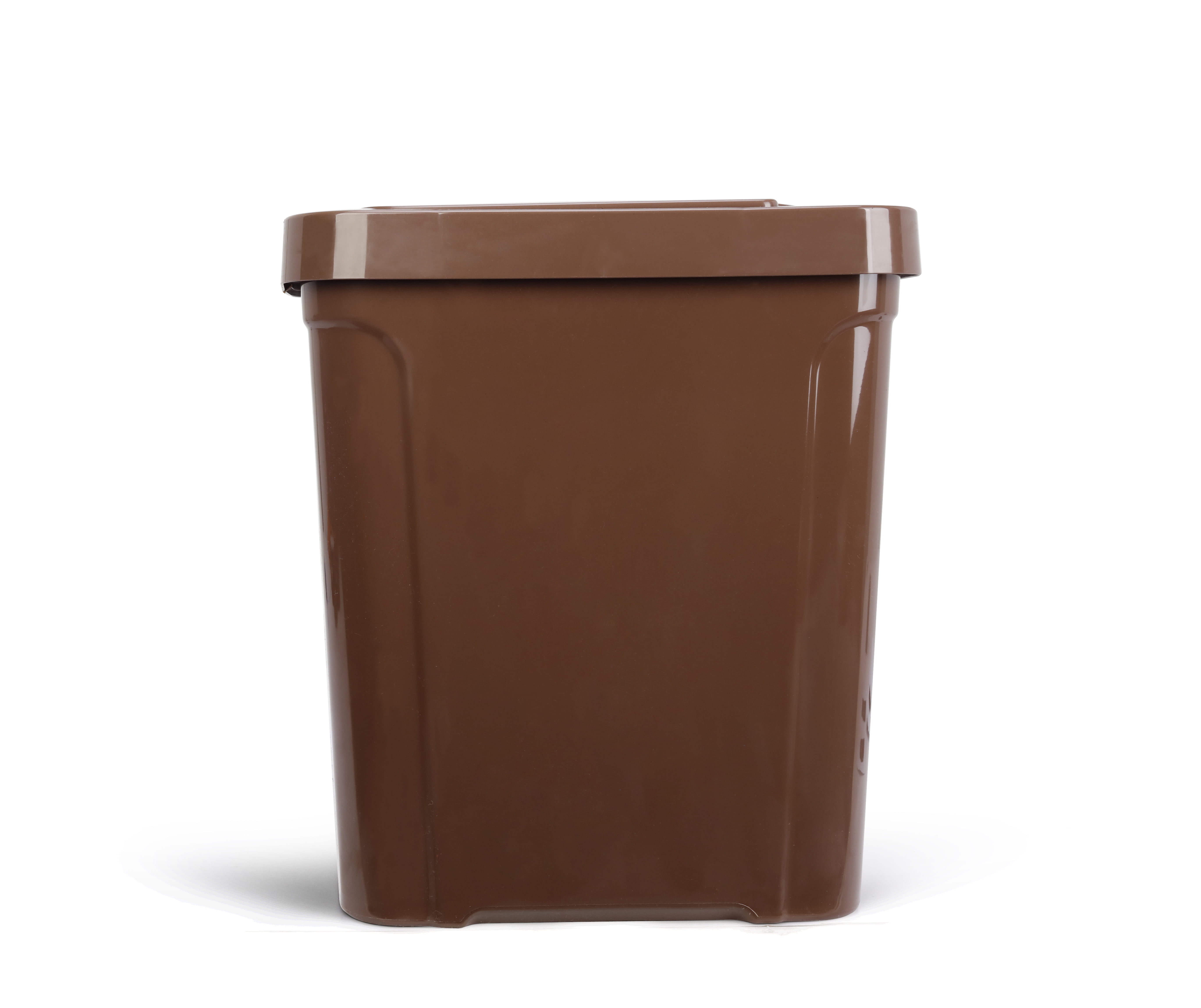 Mainstays 7.6 gal Plastic Touch Top Lid Kitchen Trash Can, Brown ...