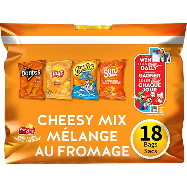 Frito-Lay Variety Pack Cheesy Mix, 18ct - Walmart.ca
