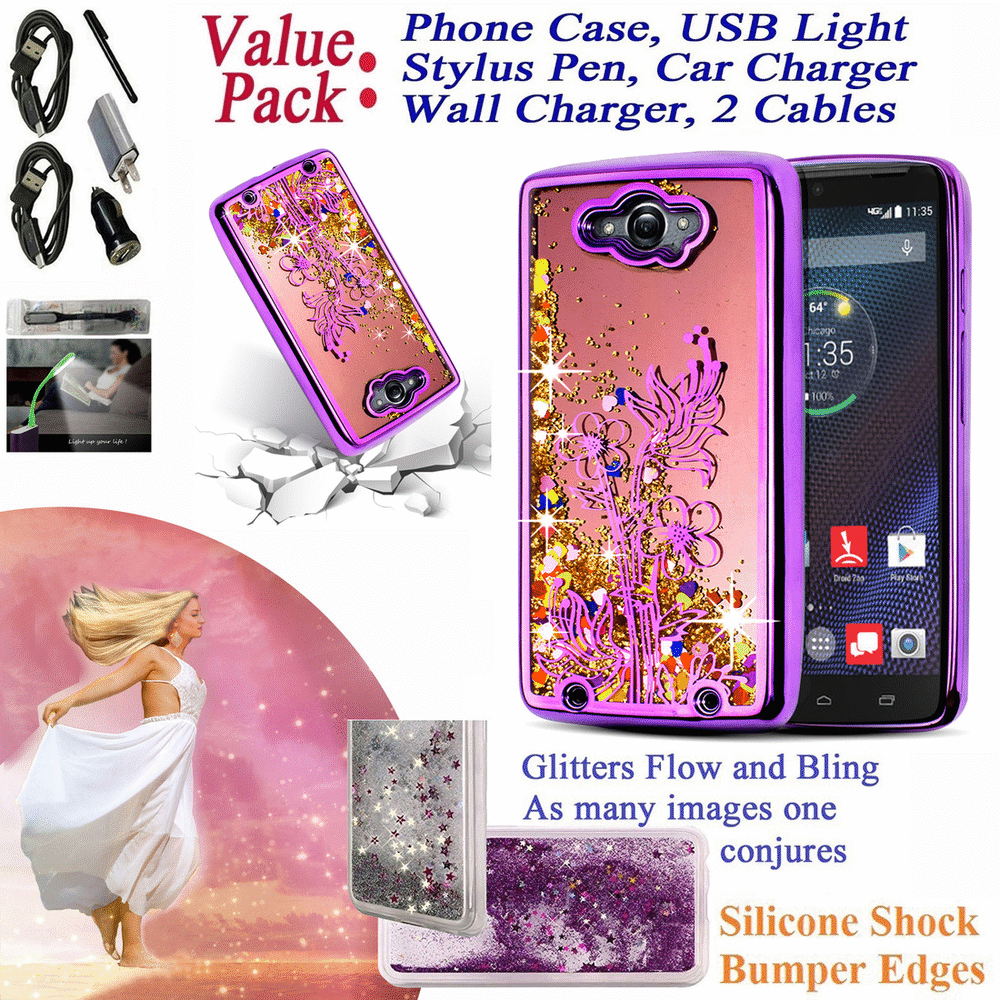 Value Pack + for 5.2" Motorola moto DROID TURBO 1st GEN Case Glitter ...