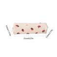 Beige Cloth Pencil Pouch For Students Teens Makeup Brush Bag Travel ...