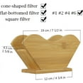 Bamboo Coffee Filter Holder, Renewable Stand Container Dispenser Rack ...