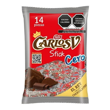 Chocolate Nestlé Carlos V stick 20 pzas 8 g c/u | Walmart en línea