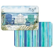 Wipe-Clean Reversible Decofoam Place mats, Ocean View, Set of 2, Made ...