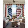 Anniversary USA Flag Blackout Curtains for Bedroom Living Room ...