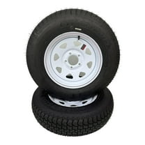 2-Pack Tex Star Trailer Tire Rim ST205/75D15 LRC Bias 5 Lug Black ...