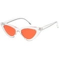 Womens Exaggerated Translucent Cat Eye Sunglasses Color Tinted Lens