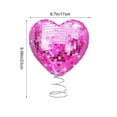 LEFTHIGH Home Disco Mirror Heart Hanging Ornament Red Hot Pink 9.06x6 ...