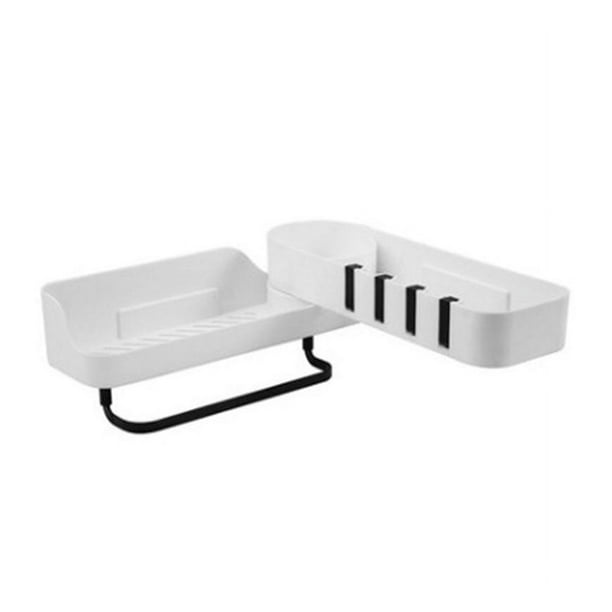 Shower Caddy Adhesive Bathroom Shelf Rotating Expandable Wall Mount ...