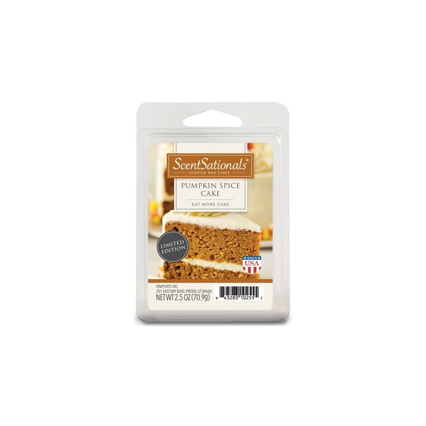 ScentSationals 2.5 oz Pumpkin Spice Cake Scented Wax Melts - Walmart.com