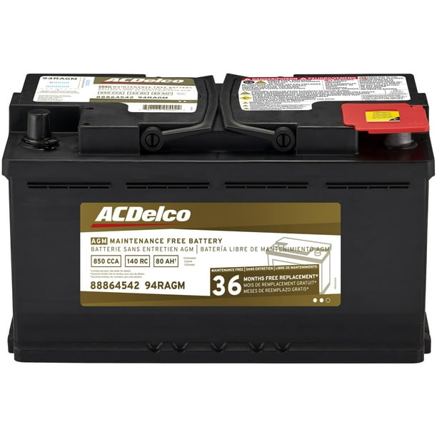 Batería ACDelco Gold 94RAGM (88864542) con 36 meses de garantía ...