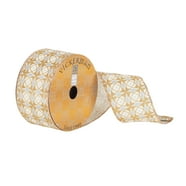 Vickerman Gold Ribbon With Gold Swirl Center And Gold Edge - Walmart.com