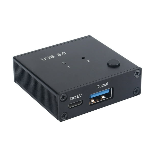 enqiretly Portable USB 3.0 Switcher Fast Speed Switch Box Mouse Printer ...