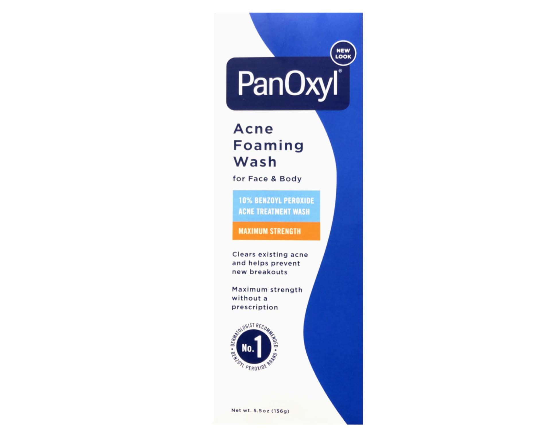 Jabón espumoso para acné PanOxyl 10% Face Wash, 165 ml (paquete de 1 ...