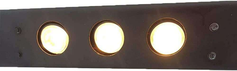 Military Front Bumper Light Bar + (3) 100 Watt Lights, White U-5, fits ...