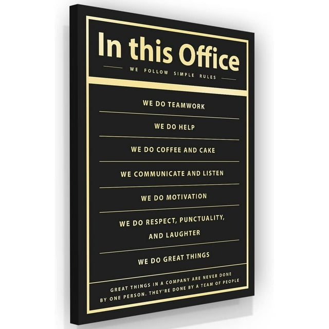 in This Office We Do Print Poster Wall Art Canvas Artwork Wall Decor ...