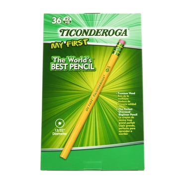 Ticonderoga My First Large Beginner No. 2 Wooden Pencils with Eraser ...
