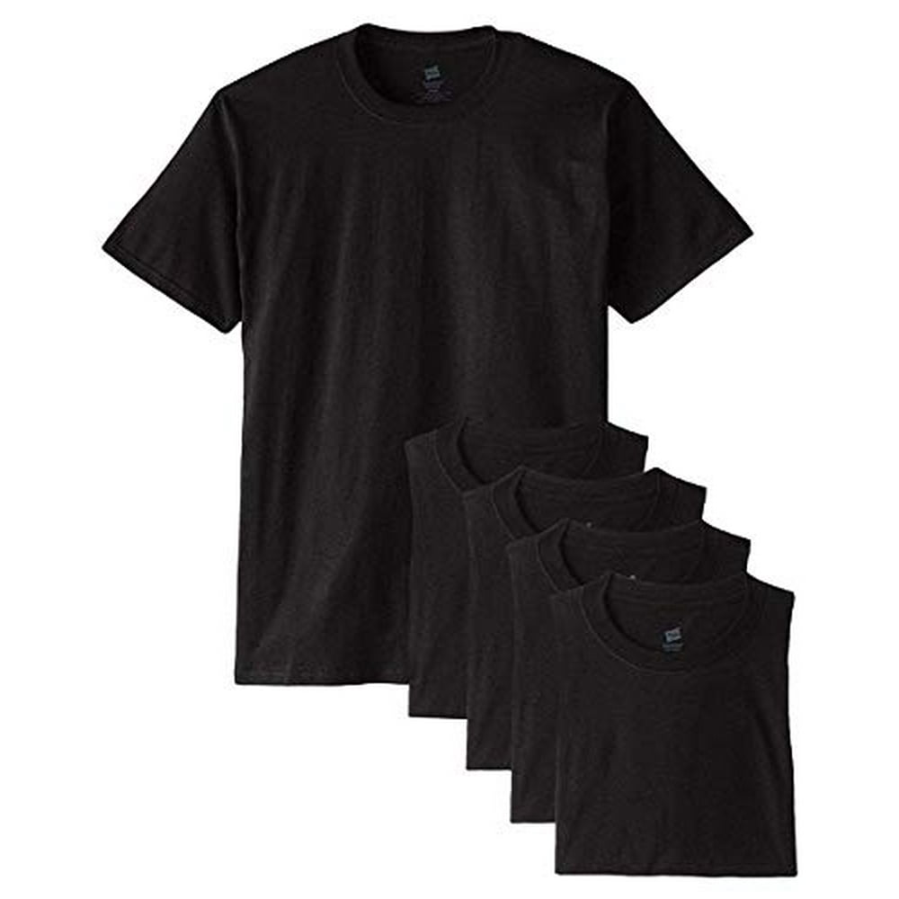 Hanes - Hanes Men's Tagless ComfortSoft Crewneck T-Shirt 5P_Black_M ...