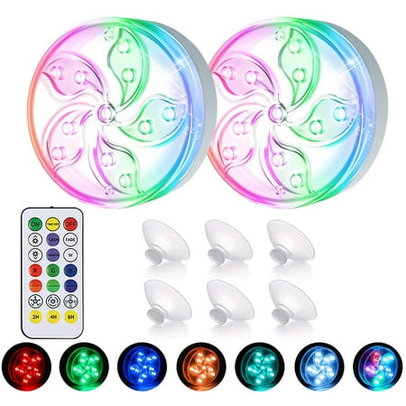 Submersible Led Pool Lights for Above Ground Pools, Upgraded IP68 Waterproof Underwater Pond ...