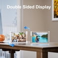 3 Pack 5x5 Acrylic Picture Frames - 20% Thicker Double Sided Magnetic ...
