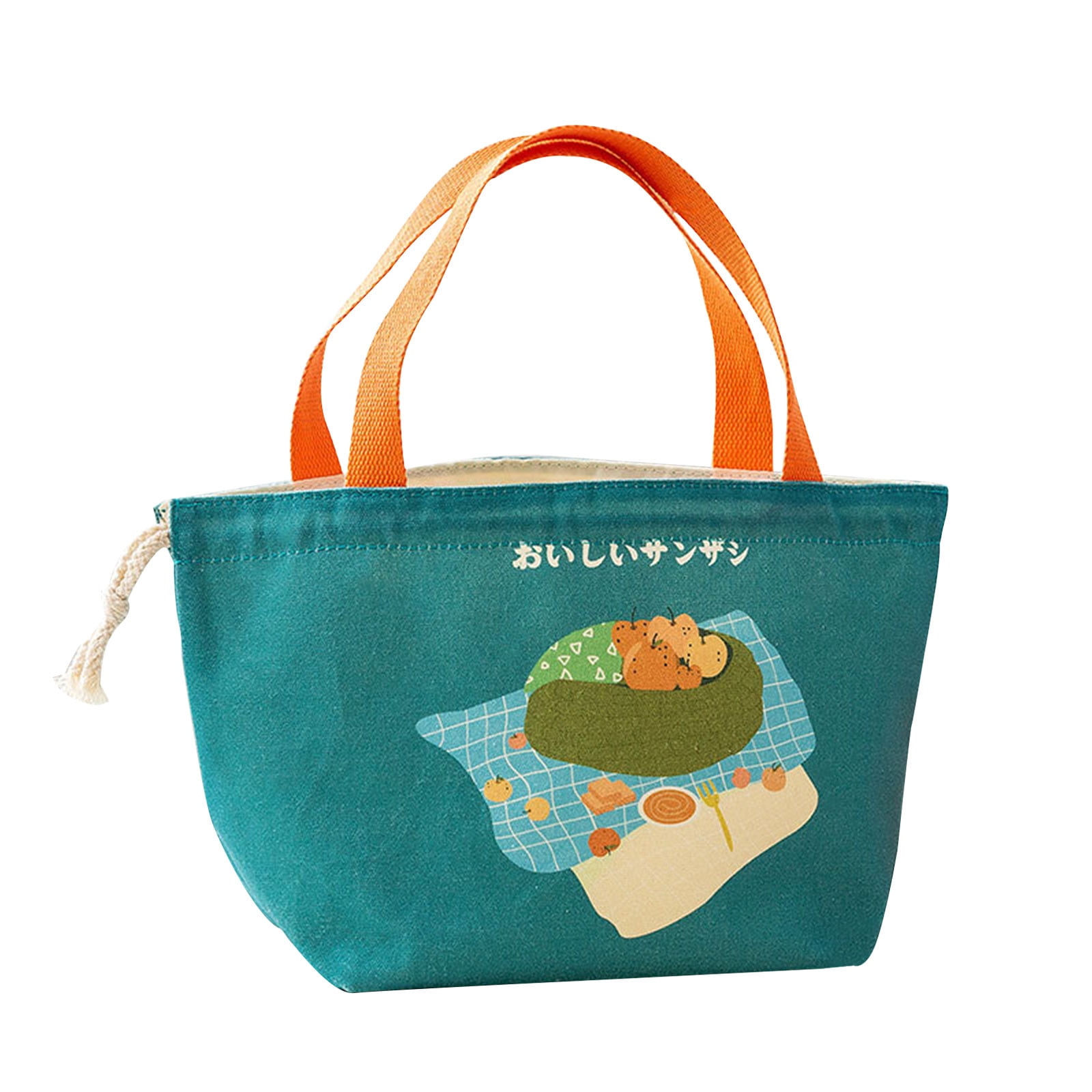 VerPetridure Canvas Portable Lunch Box Bag Japanese Cartoon Outdoor ...