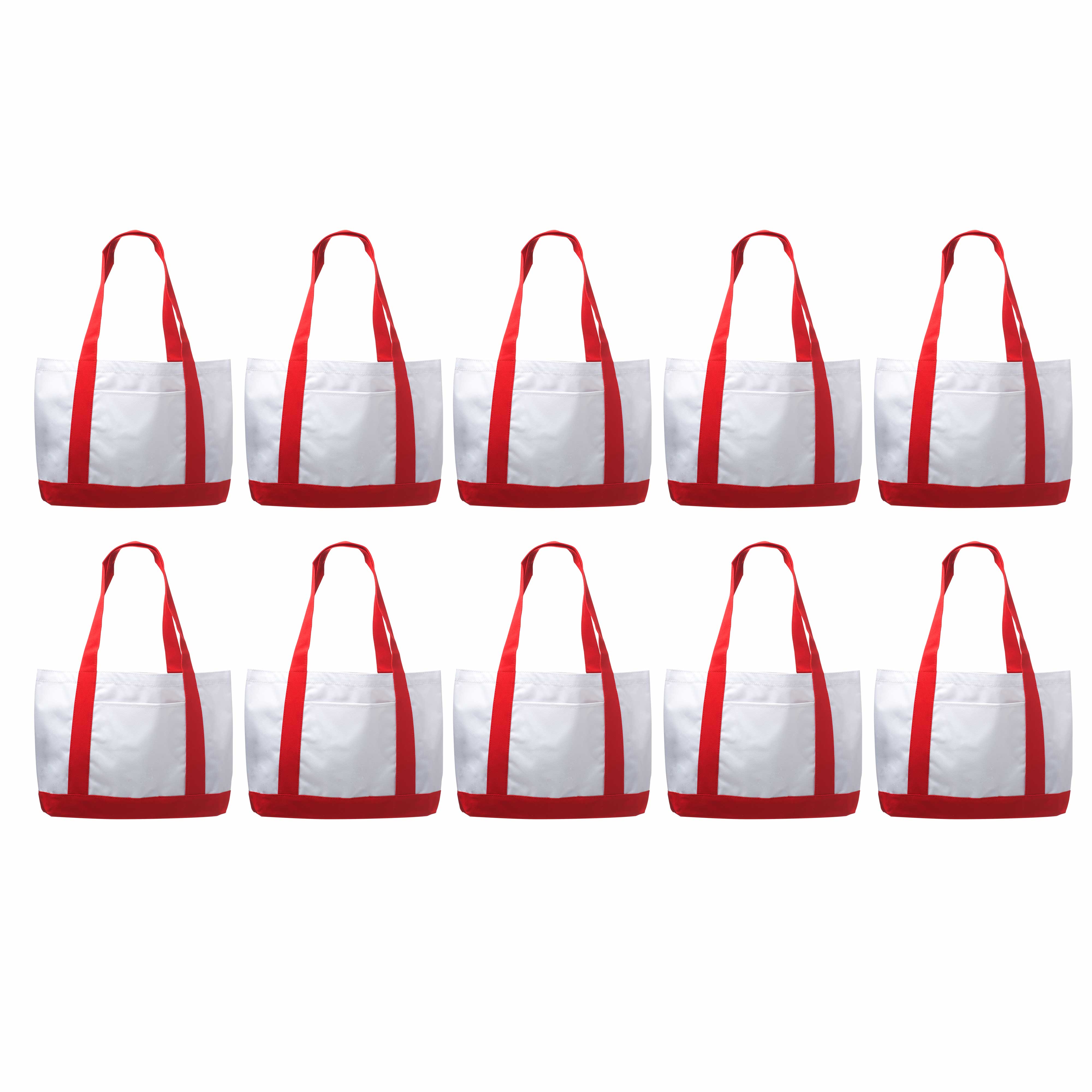 Gemline Select Zippered Tote Bag - Red - Walmart.com