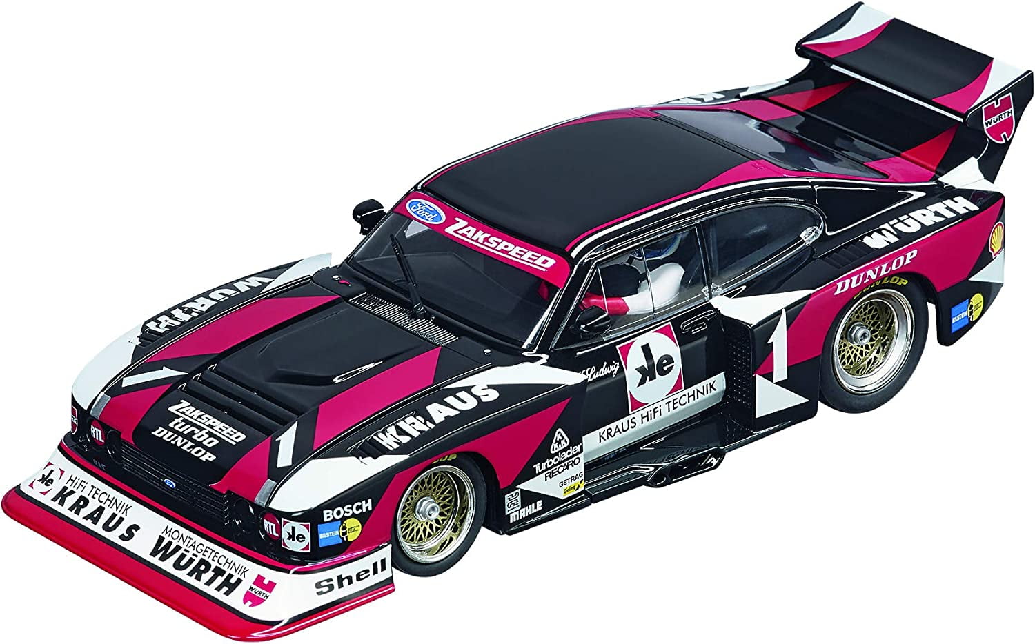 Carrera USA 20027561 Ford Capri Turbo W rth-Kraus-Zakspeed Team, No.01 Evolution Analog Slot Car ...