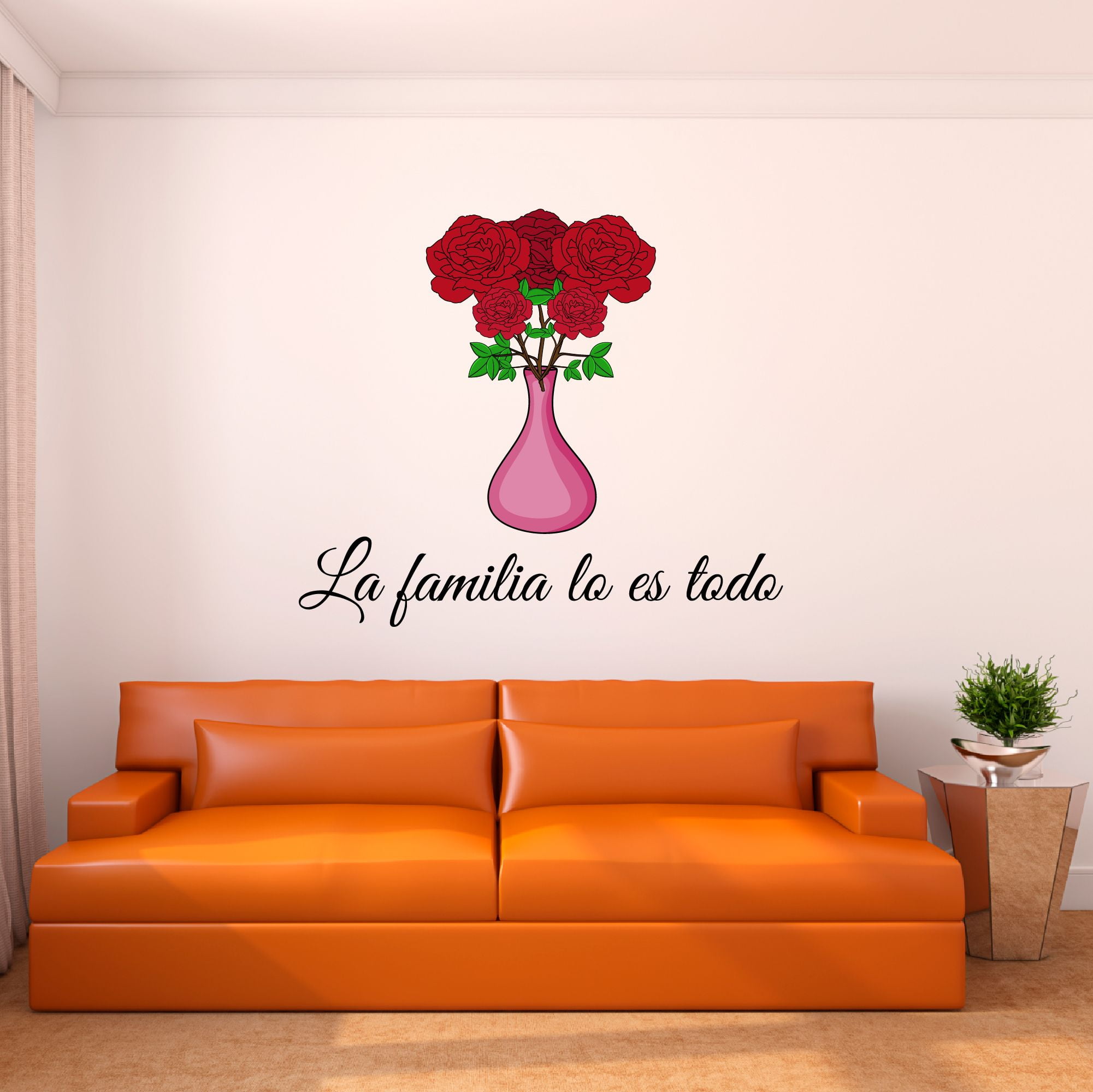 Spanish Wall Decals for Family Living Room - La familia lo es todo ...