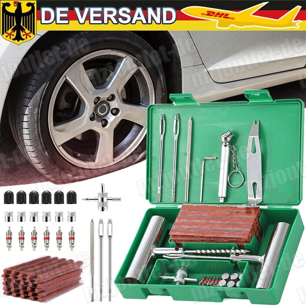 59x car tire flat tire repair kit car puncture kit repair kit; 59-piece ...