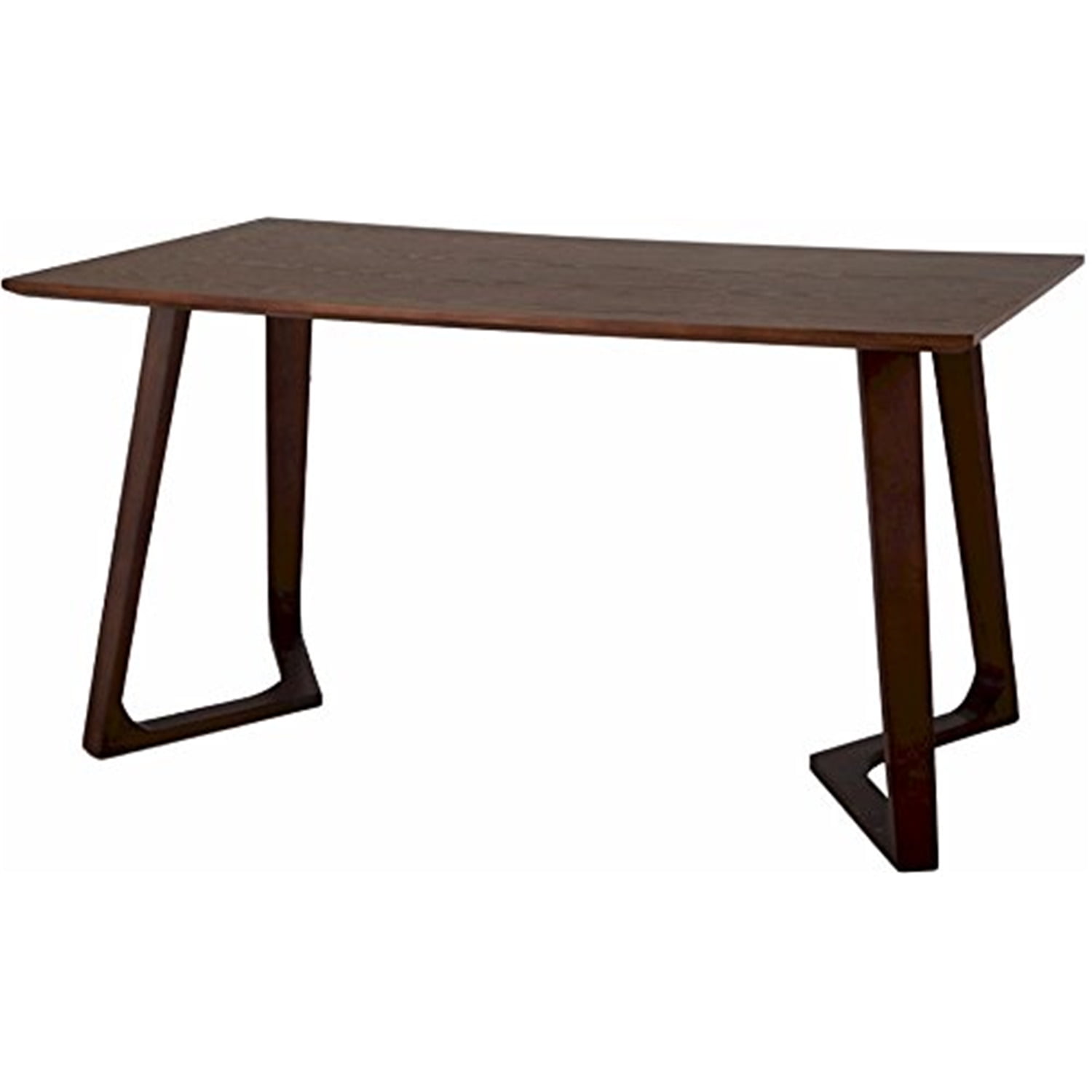 Modern "V" Shape Natural Wood Dining Table - 55" Inches (Walnut ...