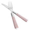 Gibson Everyday Mini Stripe Red 16-Piece Stainless Steel Flatware Set ...