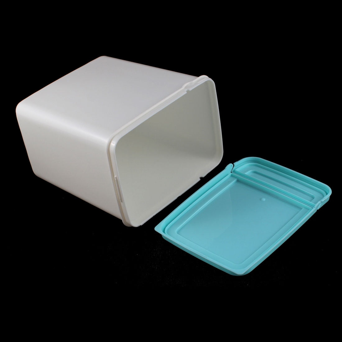 Home Plastic Cuboid Shaped Airtight Food Storage Box Container 2L Blue ...